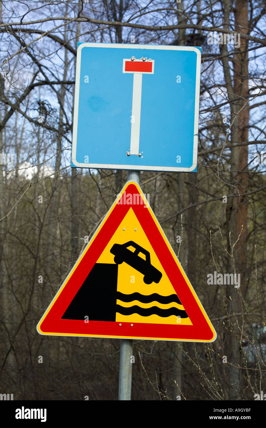 harbour area ahead sign Stock Photo - Alamy