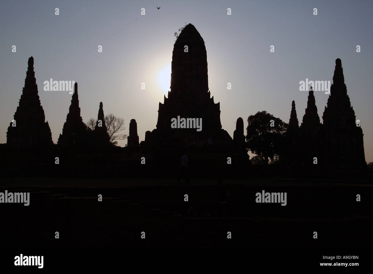 Ayutthaya temples sunset hi-res stock photography and images - Alamy