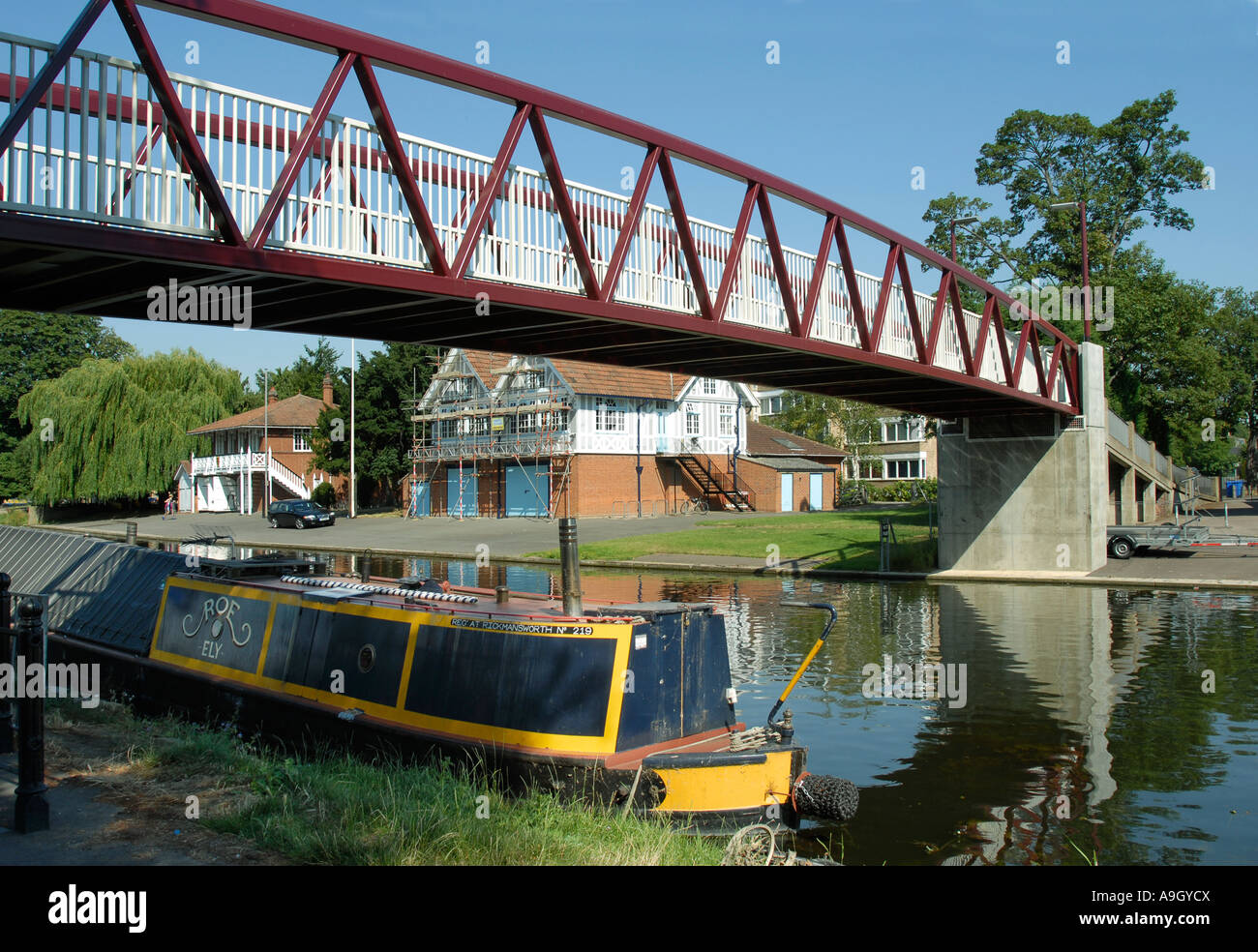 The Cutter Ferry Bridge over the River Cam in Cambridge, England Stock ...