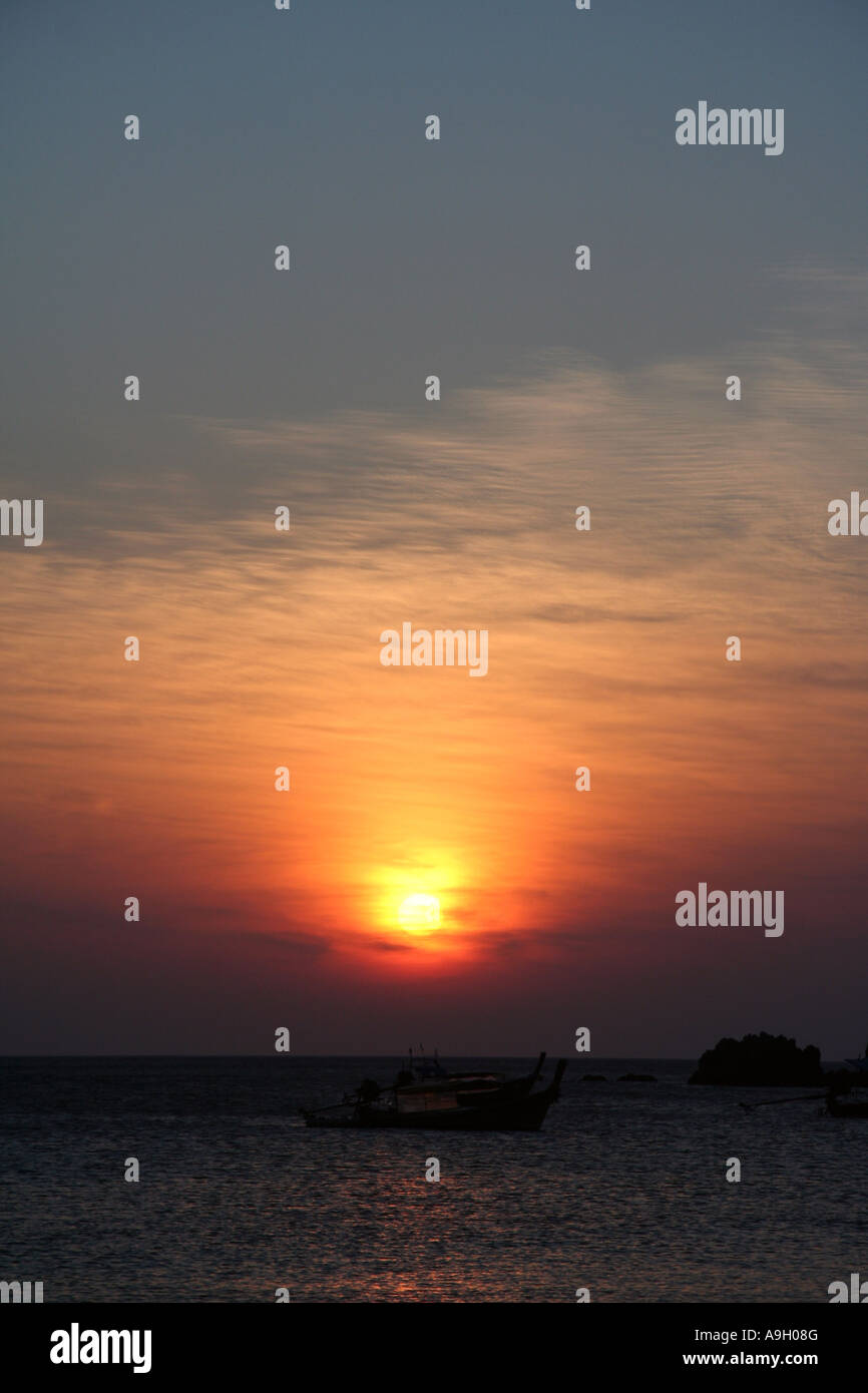 Sunset from Ko Lanta Beach Stock Photo - Alamy