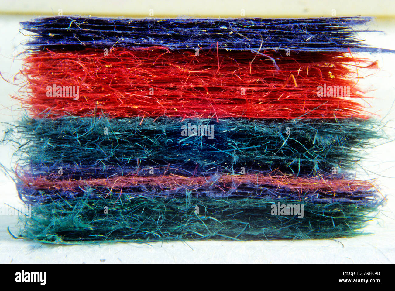 Sheets of coloured fibre papers made by Gillian Spires Stock Photo - Alamy