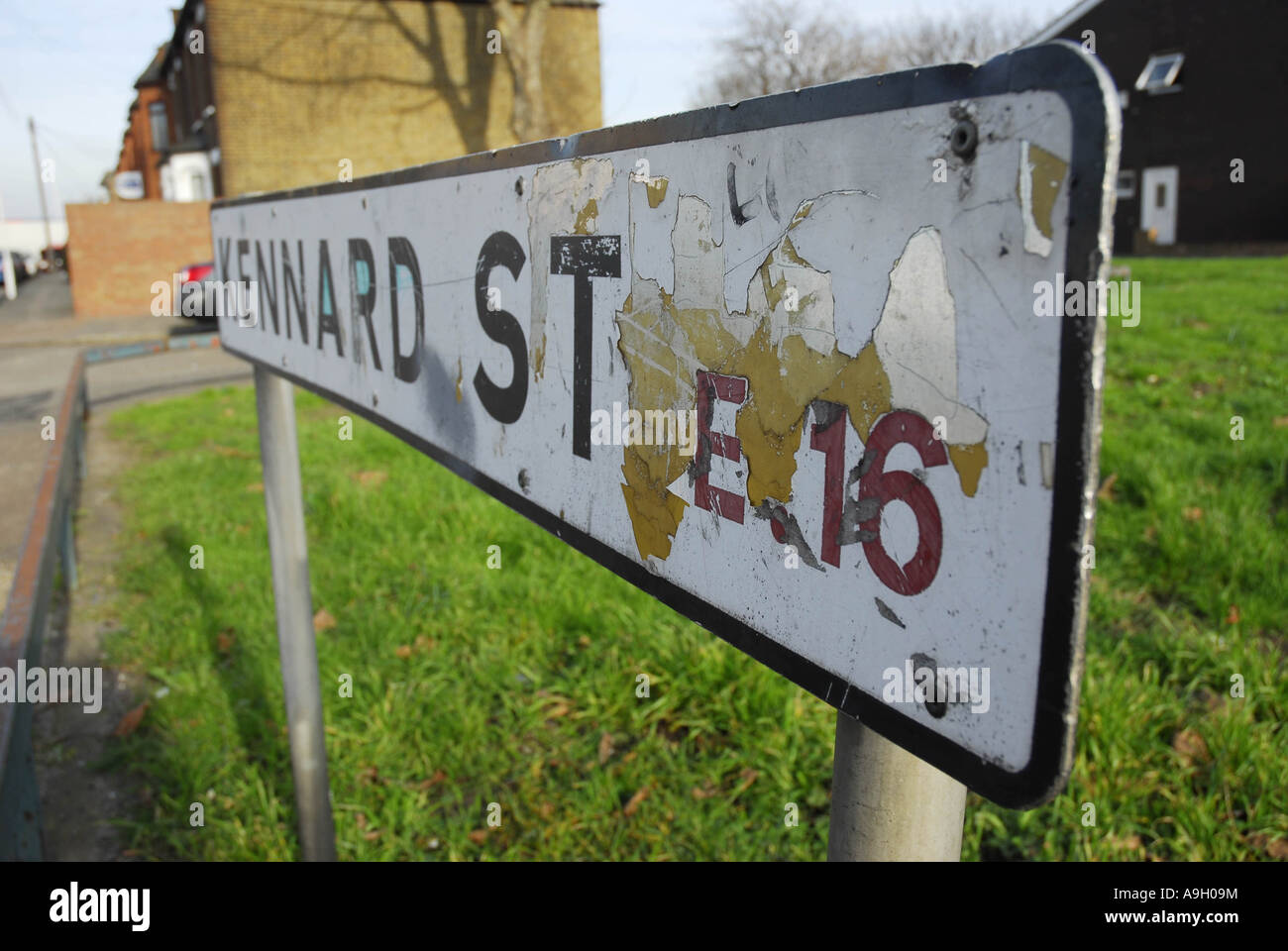 Road sign in East London Stock Photo - Alamy
