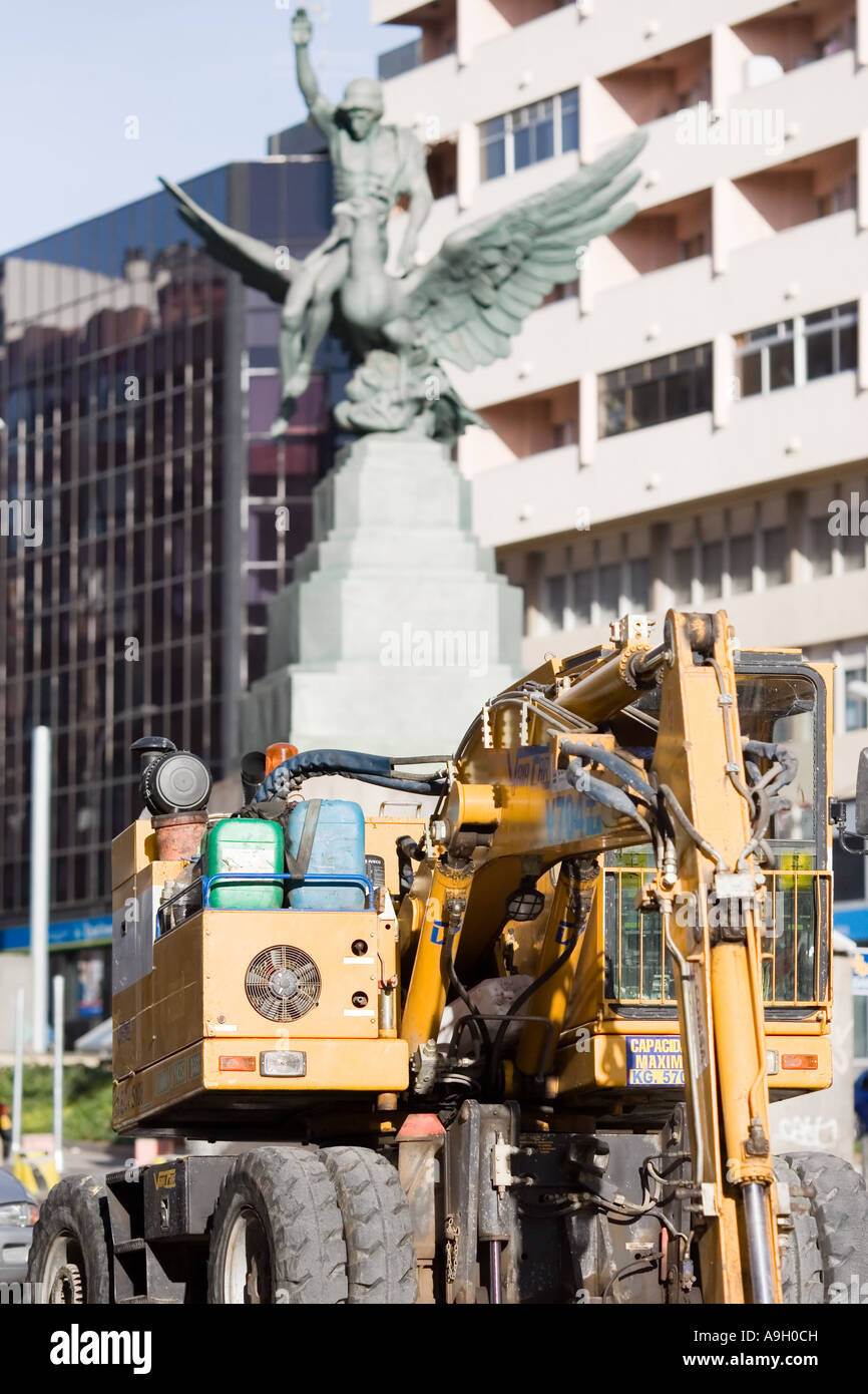 Construction machinery with Angel Stock Photo - Alamy