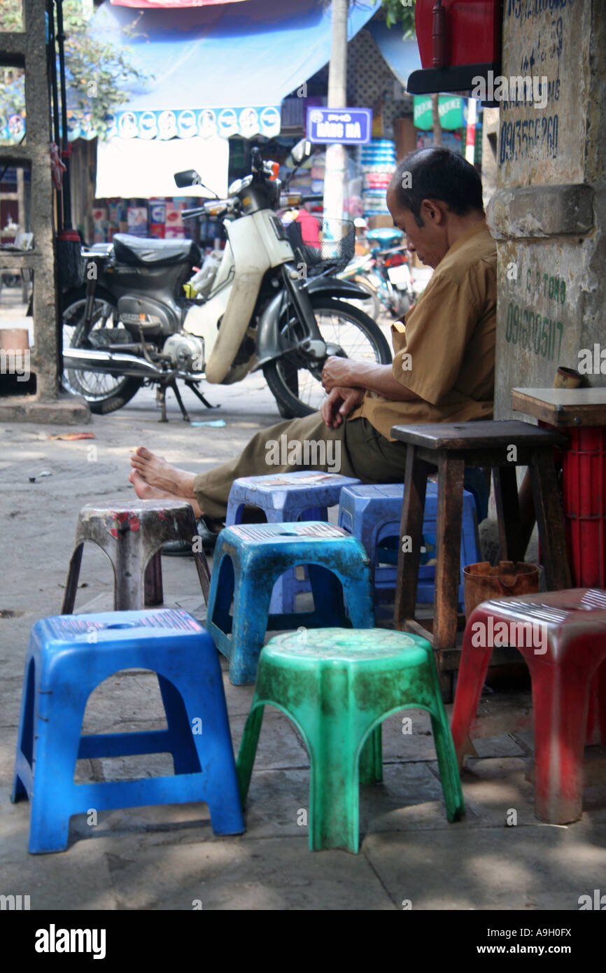 Man at Rest Hanoi Stock Photo - Alamy