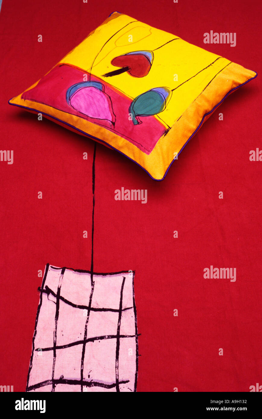 Silk screen printing Fruit Salad Cushion by Dawn Dupree Stock Photo - Alamy