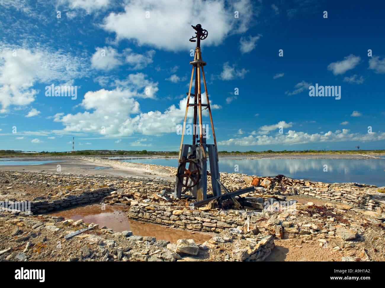 Salt windmill, Cockburn Harbour, South Caicos Island, Turks & Caicos ...