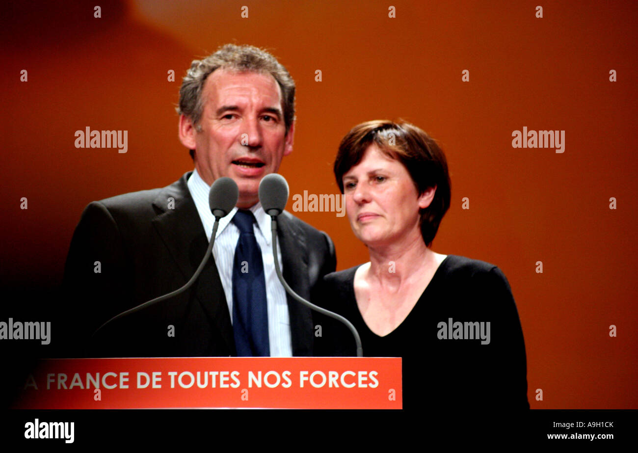 Francois Bayrou wife Babette Elisabeth 2007 Stock Photo - Alamy