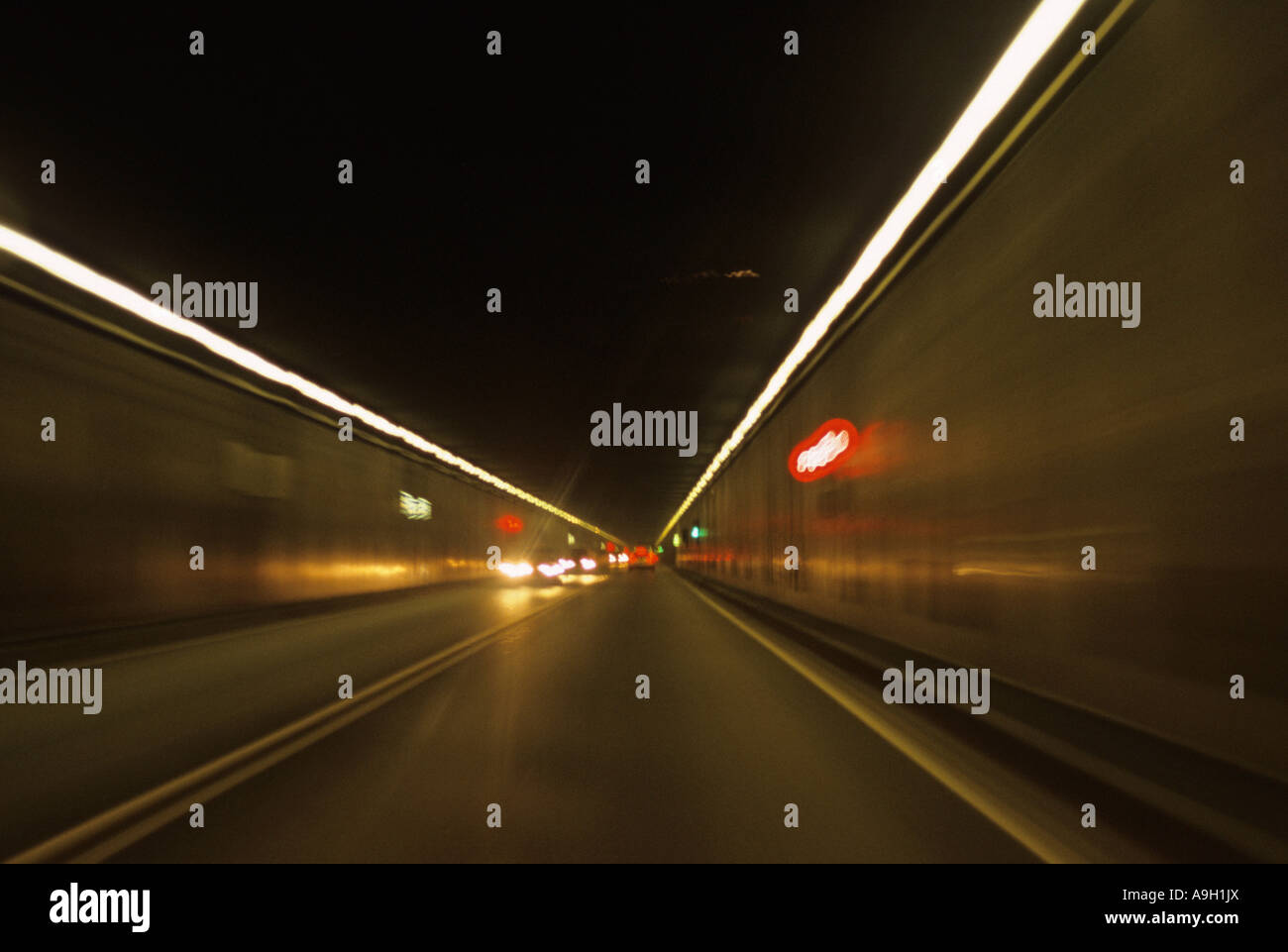 Driving in tunnel night vision hi-res stock photography and images - Alamy