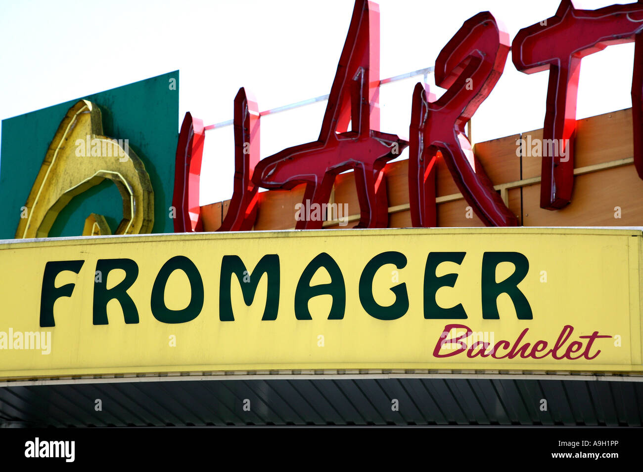 Sign on cheese shop in France 2007 Stock Photo - Alamy