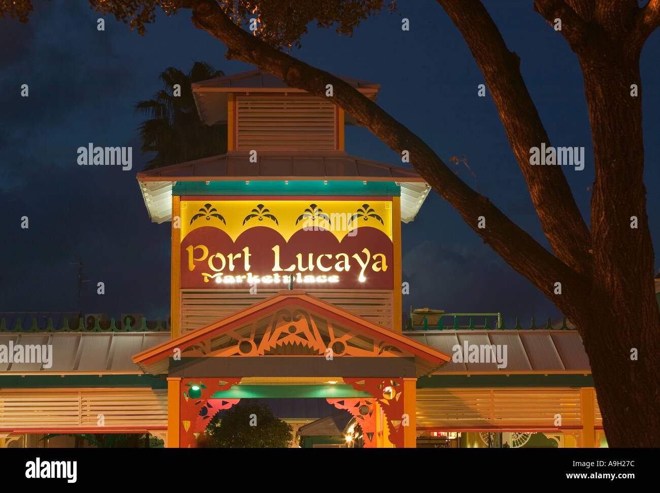 Port Lucaya Marketplace, Grand Bahama, Bahamas, Caribbean Stock Photo ...