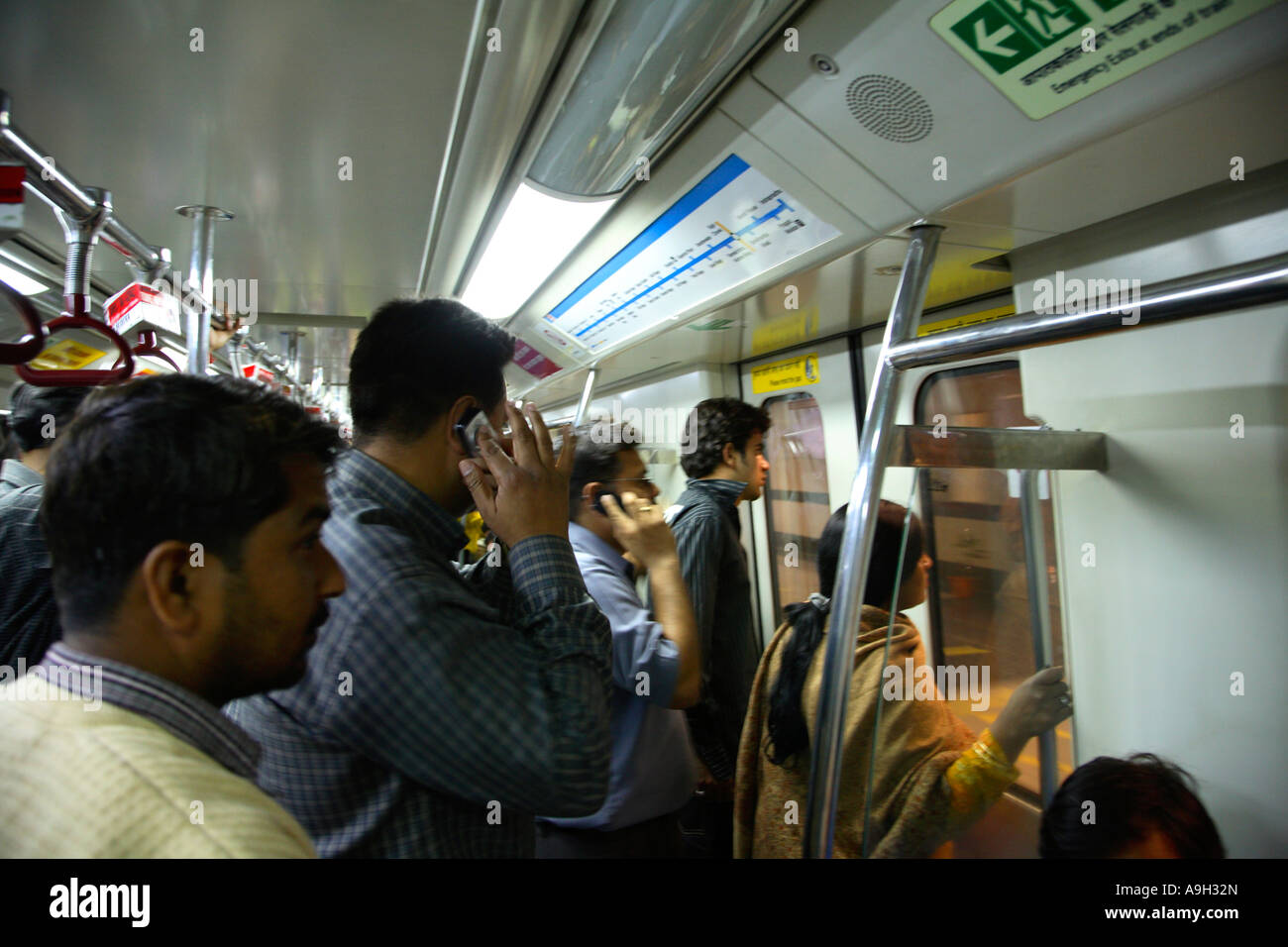 India Delhi Metro Train Interior High Resolution Stock Photography and ...