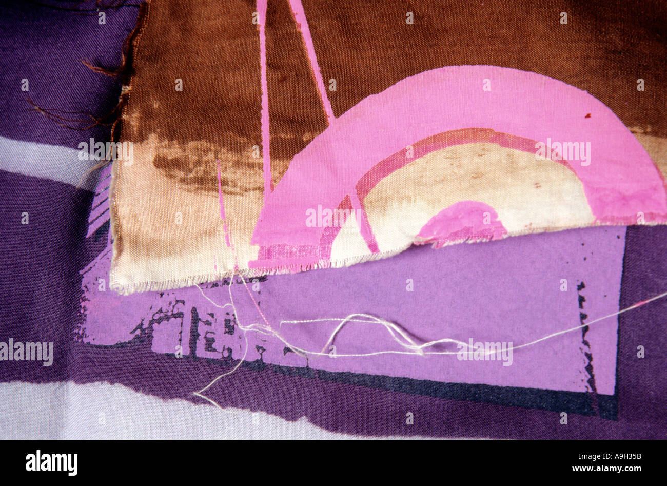 Screen printed fabrics by Dawn Dupree Stock Photo - Alamy