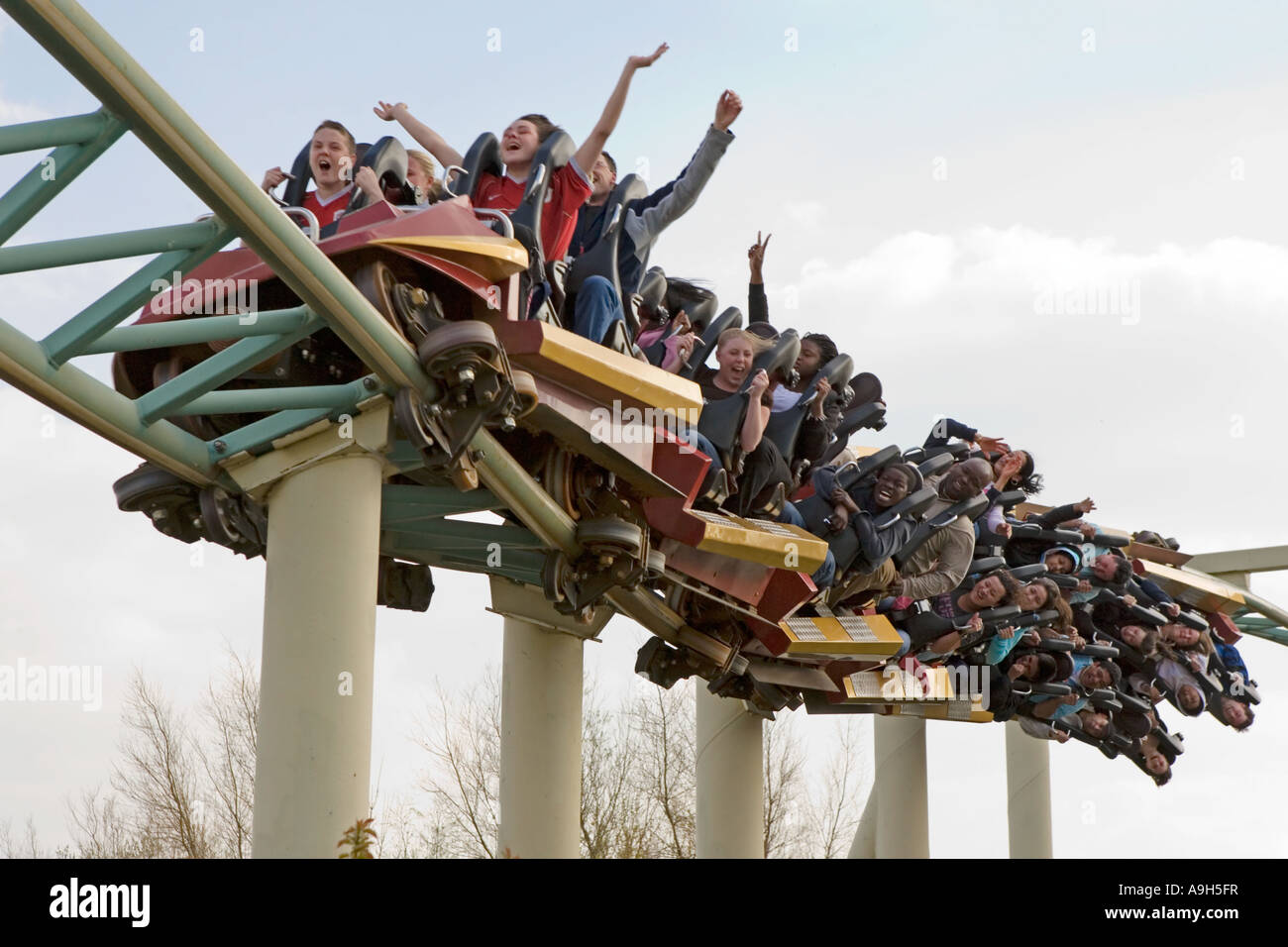 The Colossus Rollercoaster at Thorpe Park Stock Photo - Alamy