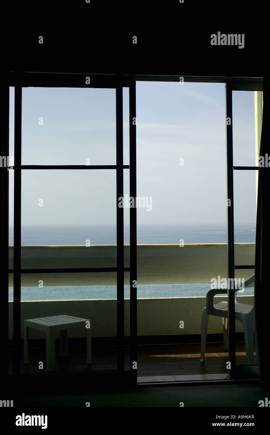Sea view from apartment balcony Stock Photo - Alamy