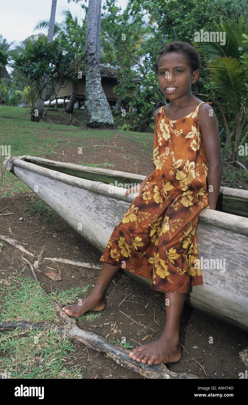 Papua New Guinea Girl by canoe small village Tufi Kofure walk Papua New ...
