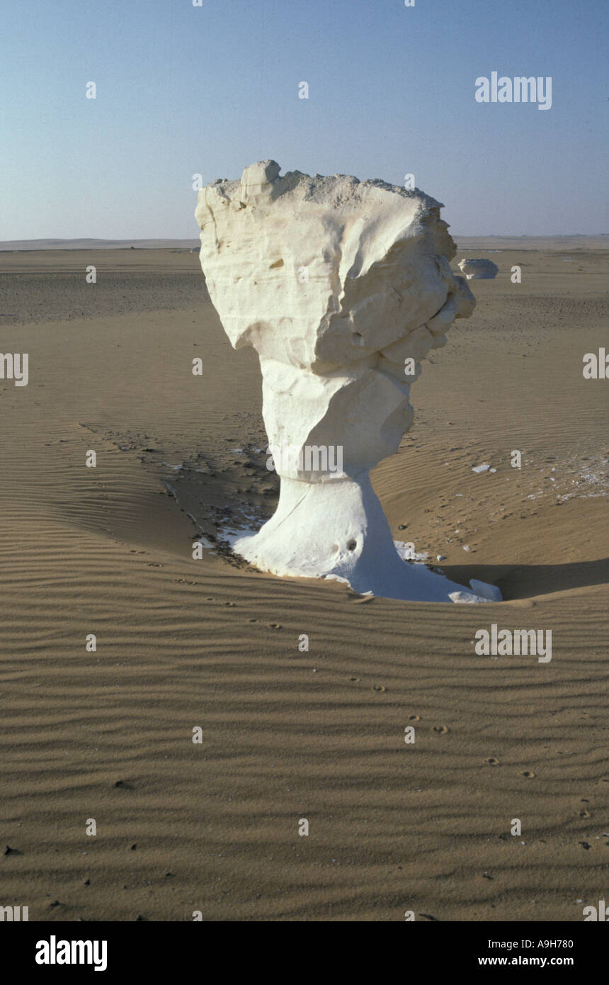 Erosion Wind erosion of Calcarious rock Great Sand Sea Egypt Stock ...