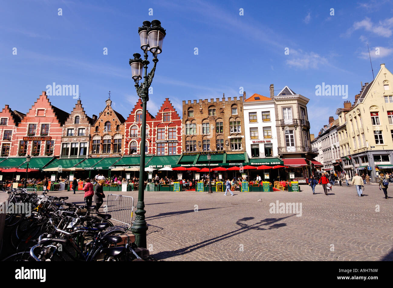 The main market square in Bruges in Belgium Stock Photo - Alamy