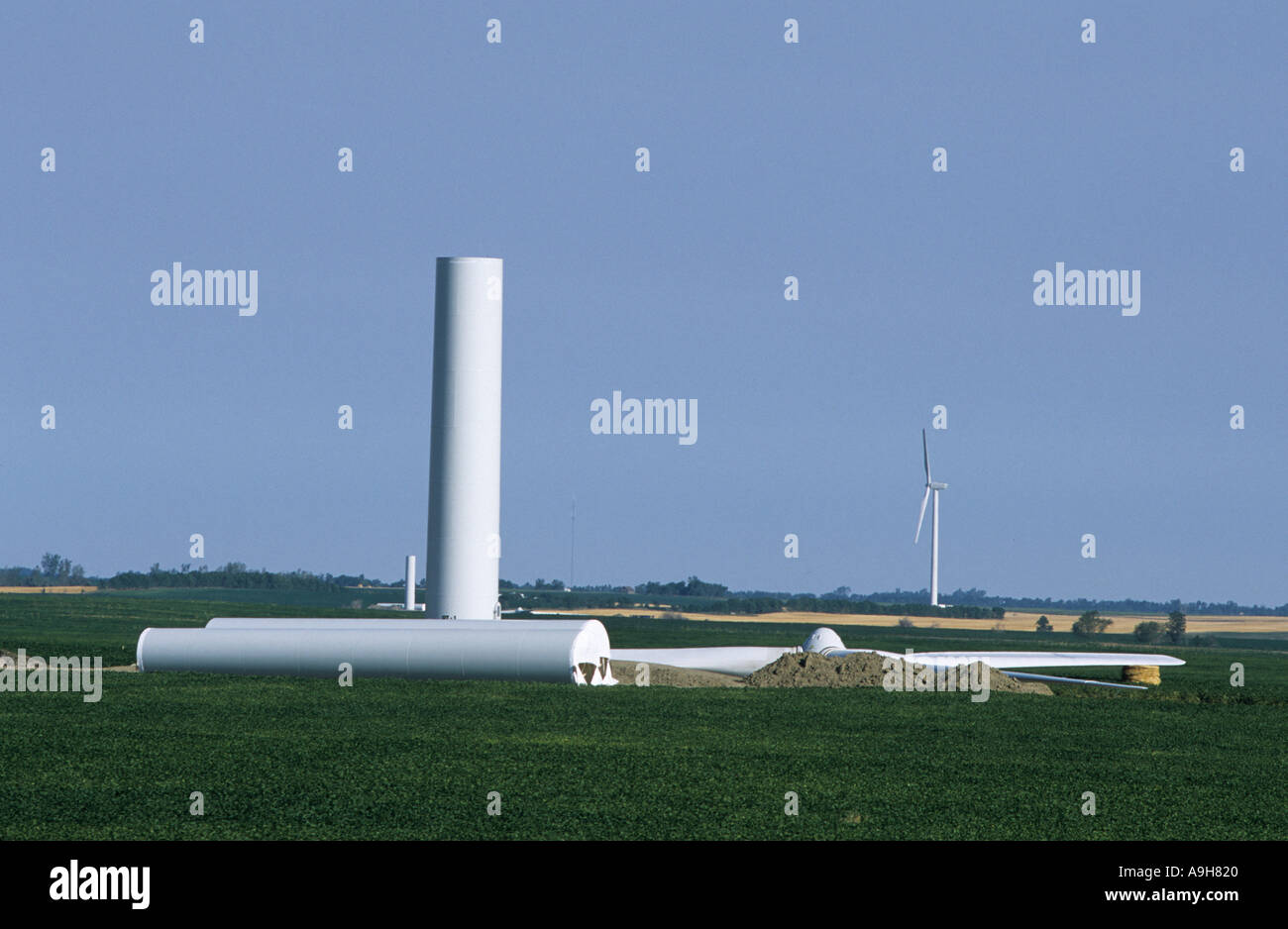 Power Wind Wind energy farm being built in North Dakota U S A a total ...