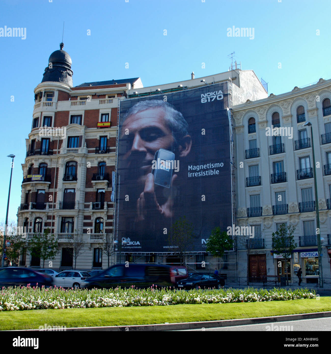 Billboard advertisement in Madrid Stock Photo - Alamy