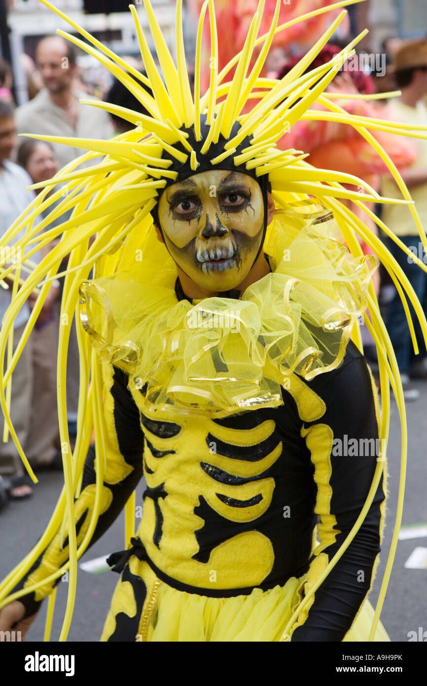 Costumed carnival performer in central London Stock Photo - Alamy