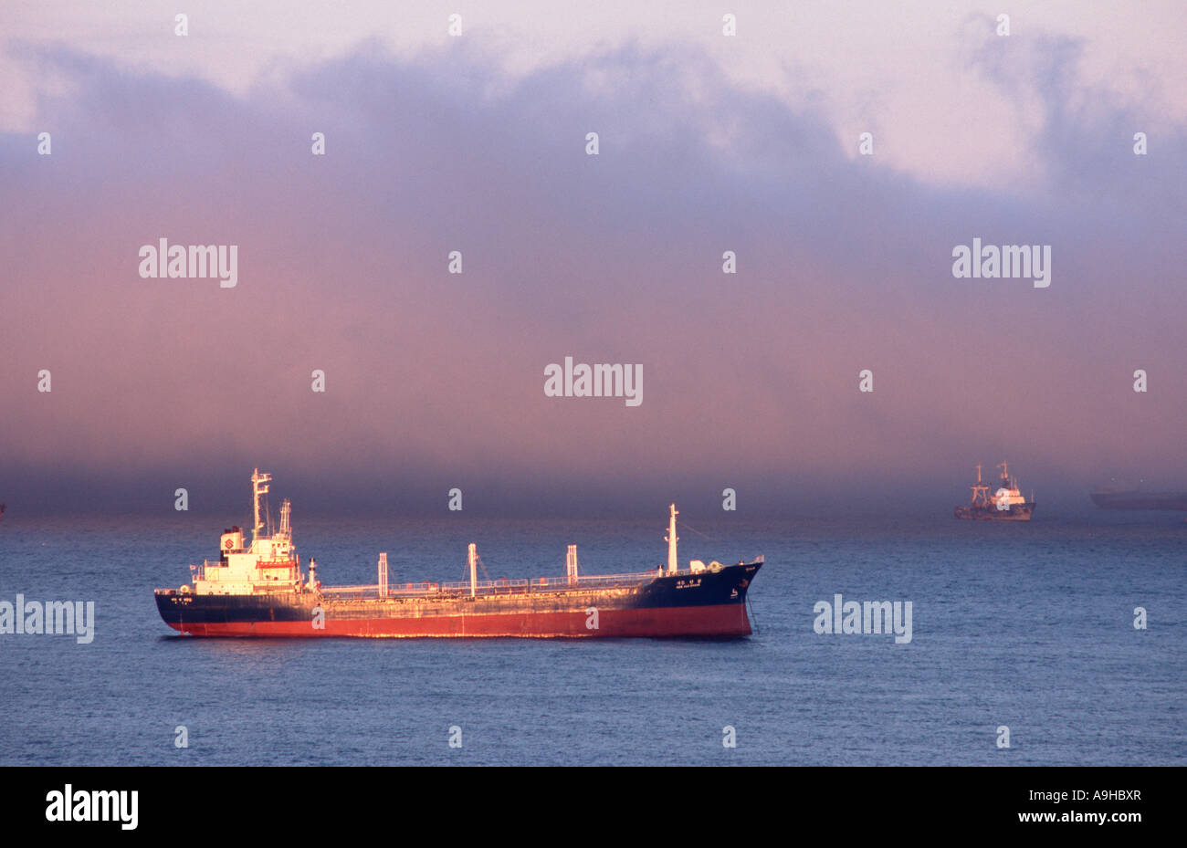 Cargo Ship and Weather Stock Photo - Alamy