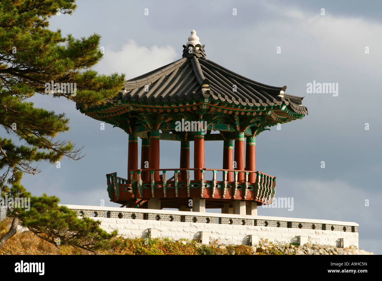 Korean Style Pavilion Stock Photo - Alamy