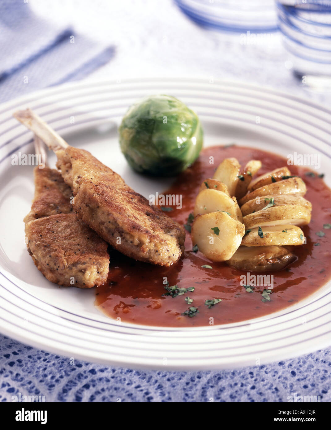 breaded lamb chops Stock Photo - Alamy