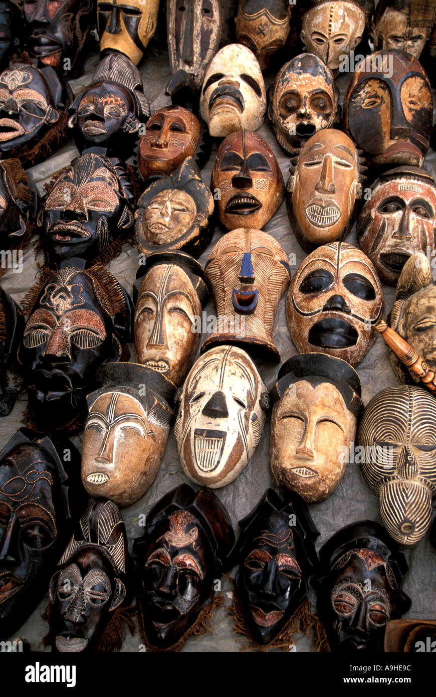 South Africa Masks on Display Stock Photo - Alamy