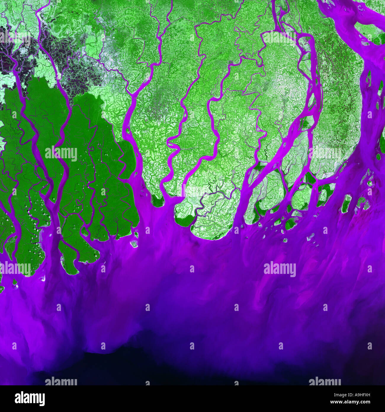 Satellite view ganges river hi-res stock photography and images - Alamy