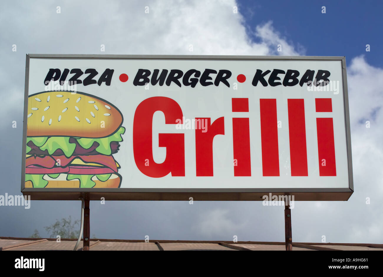 fast food sign Stock Photo - Alamy