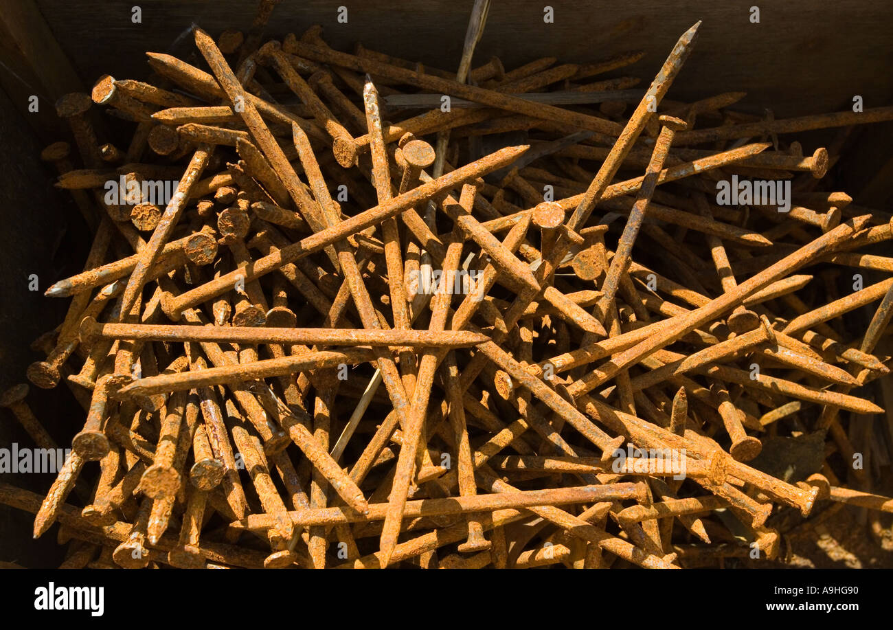 Rusty nails hi-res stock photography and images - Alamy