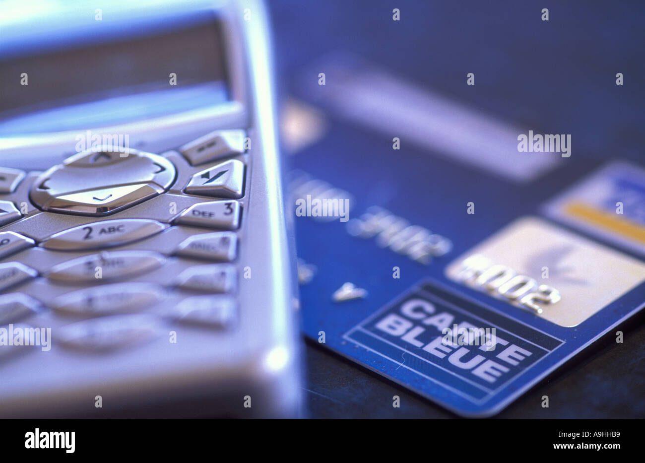 Mobile Telephone and Credit Card Stock Photo - Alamy