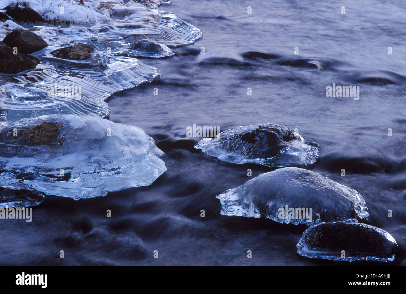 Melting water streaming on ice hi-res stock photography and images - Alamy