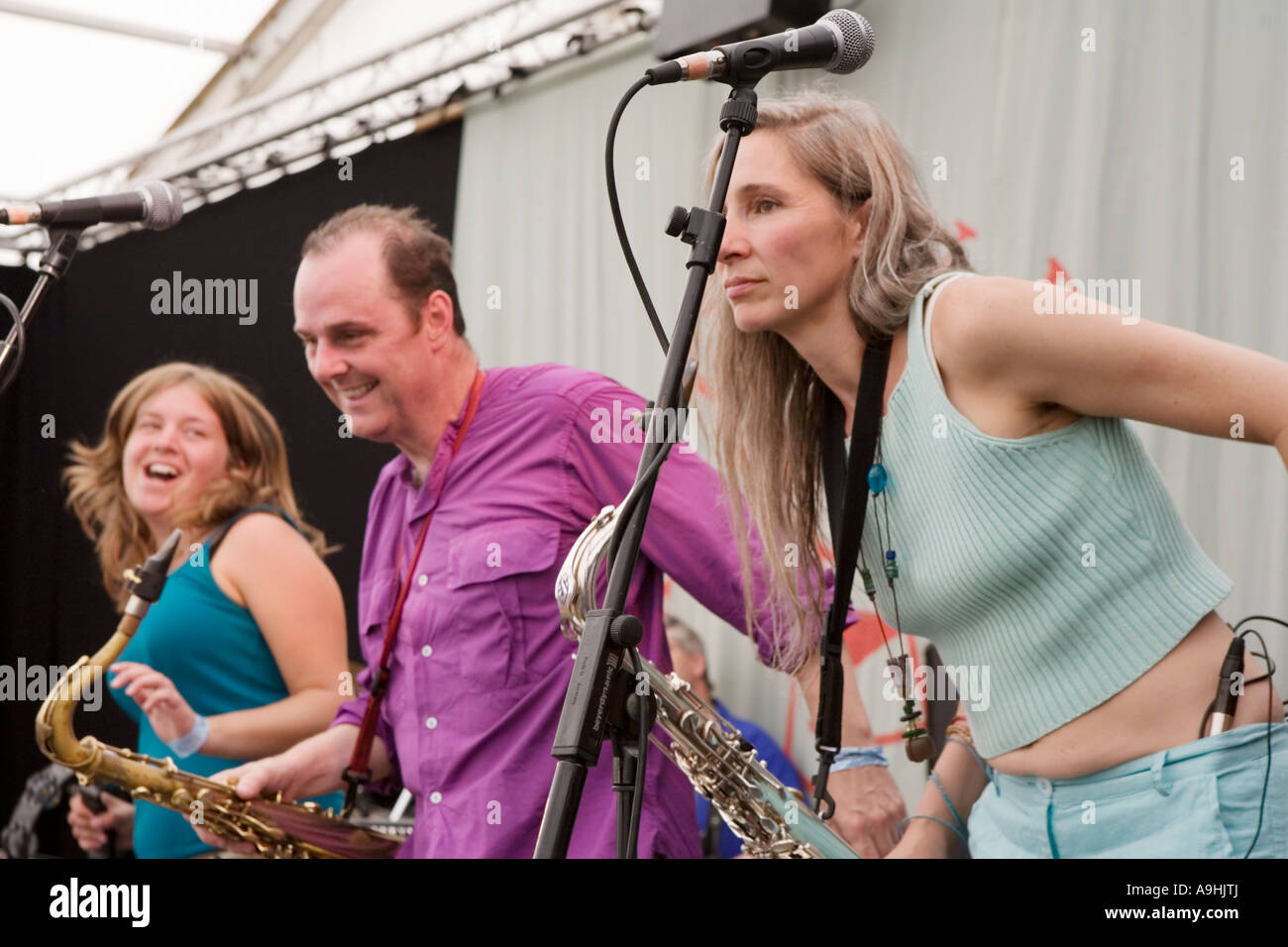 British band Whapweasel on stage during a performance Stock Photo - Alamy