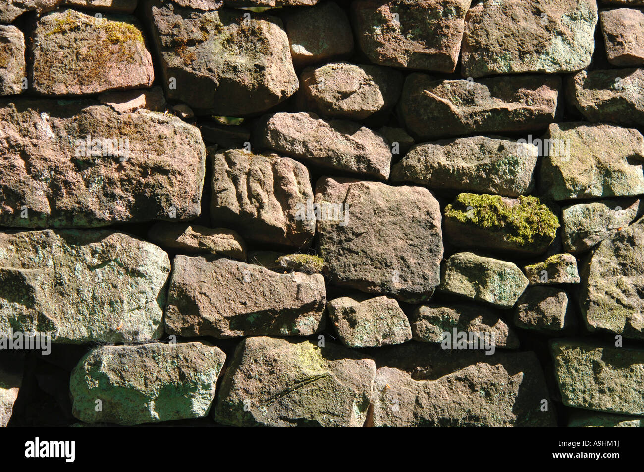 Closeup View Of A Stone Wall Stock Photo - Alamy