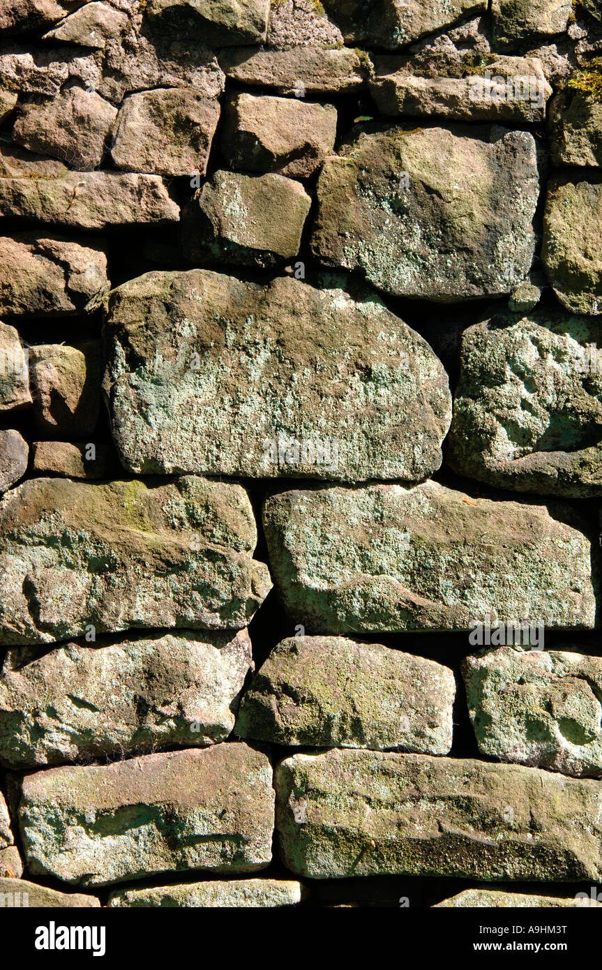 Closeup View Of A Stone Wall Stock Photo - Alamy