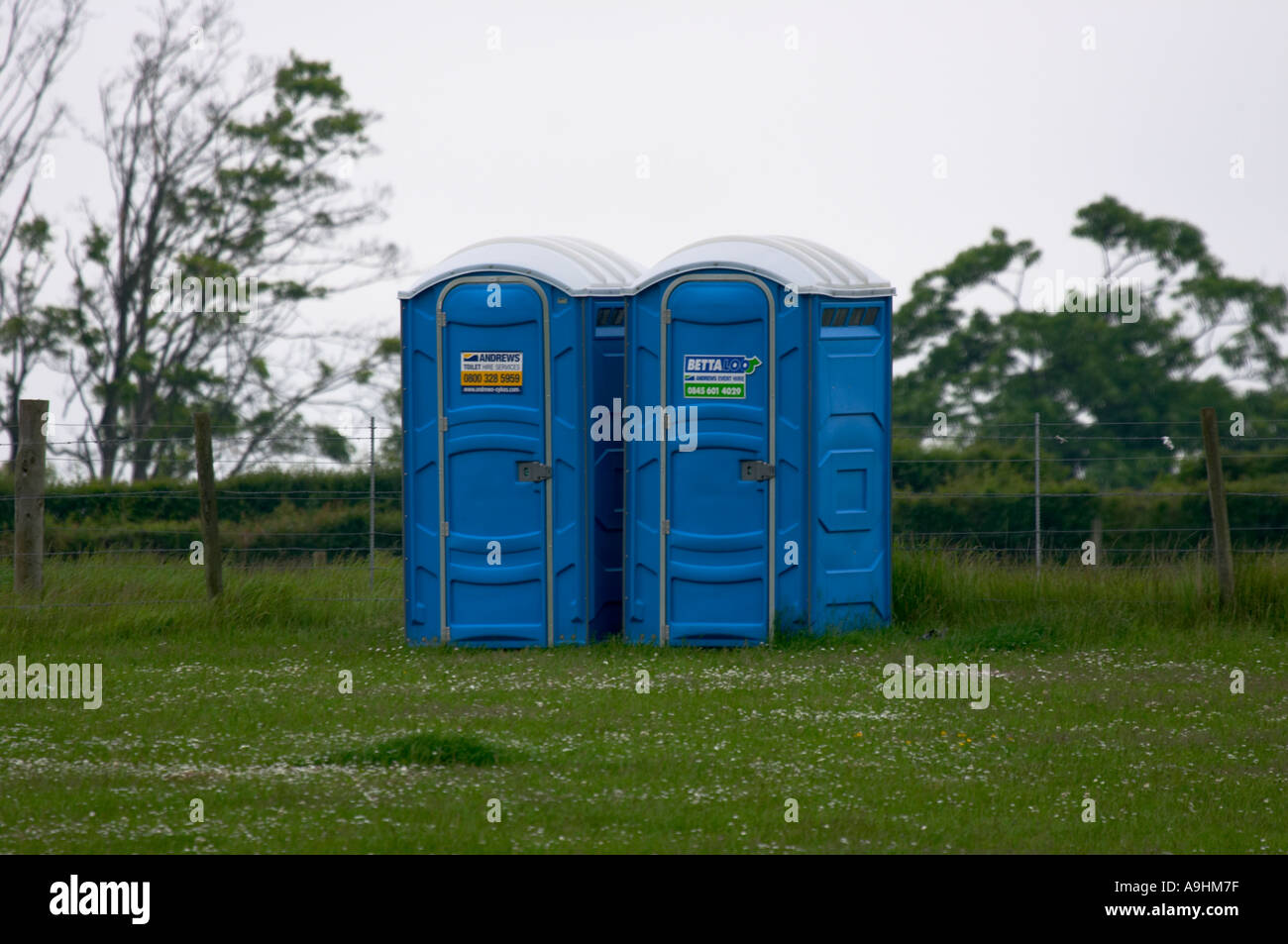 Portable toilet field hi-res stock photography and images - Alamy