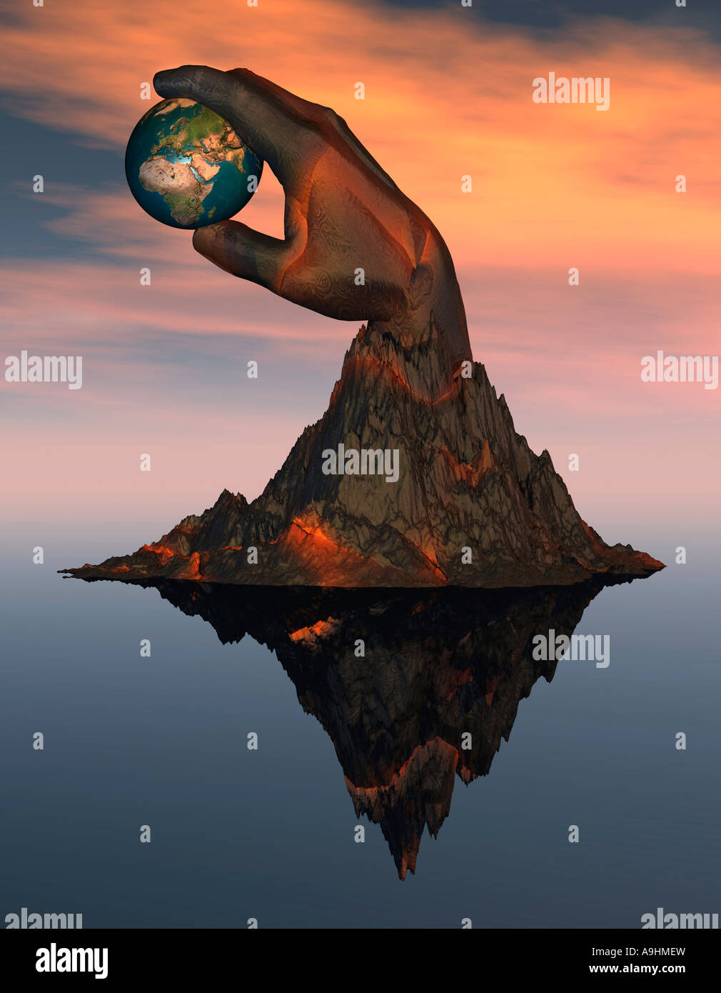 World At Your Finger Tips Stock Photo - Alamy