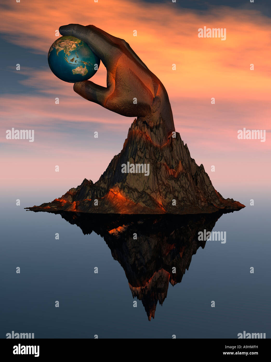 World At Your Finger Tips Stock Photo - Alamy