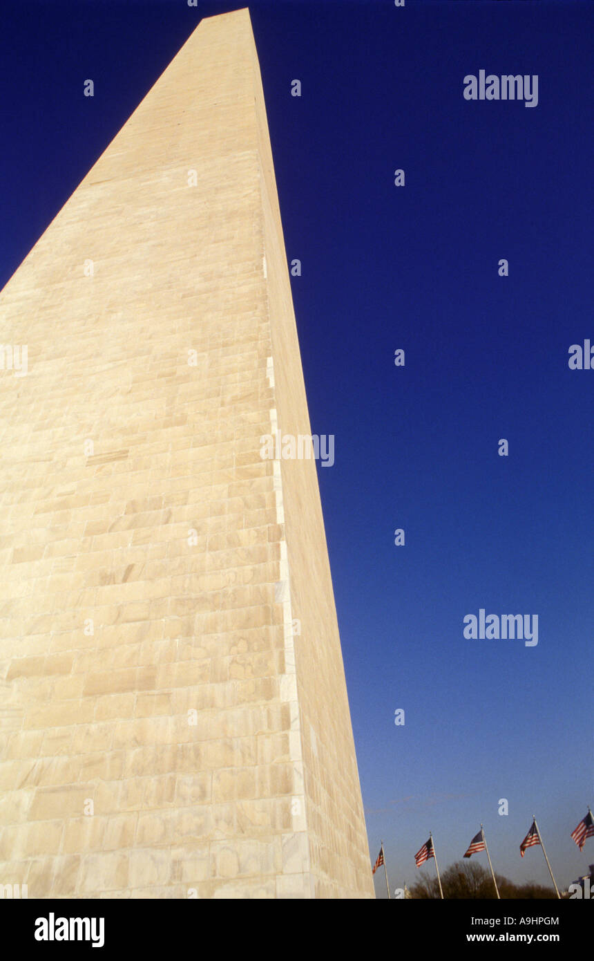 low angle dramatic view Washington monument Wash. DC District of ...