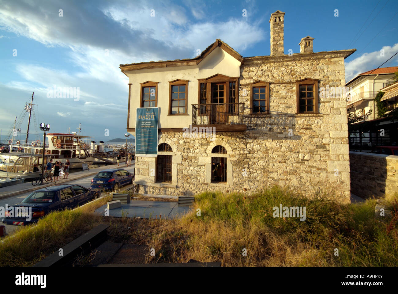 A preserved Turkish building beside the harbour in the old part of ...
