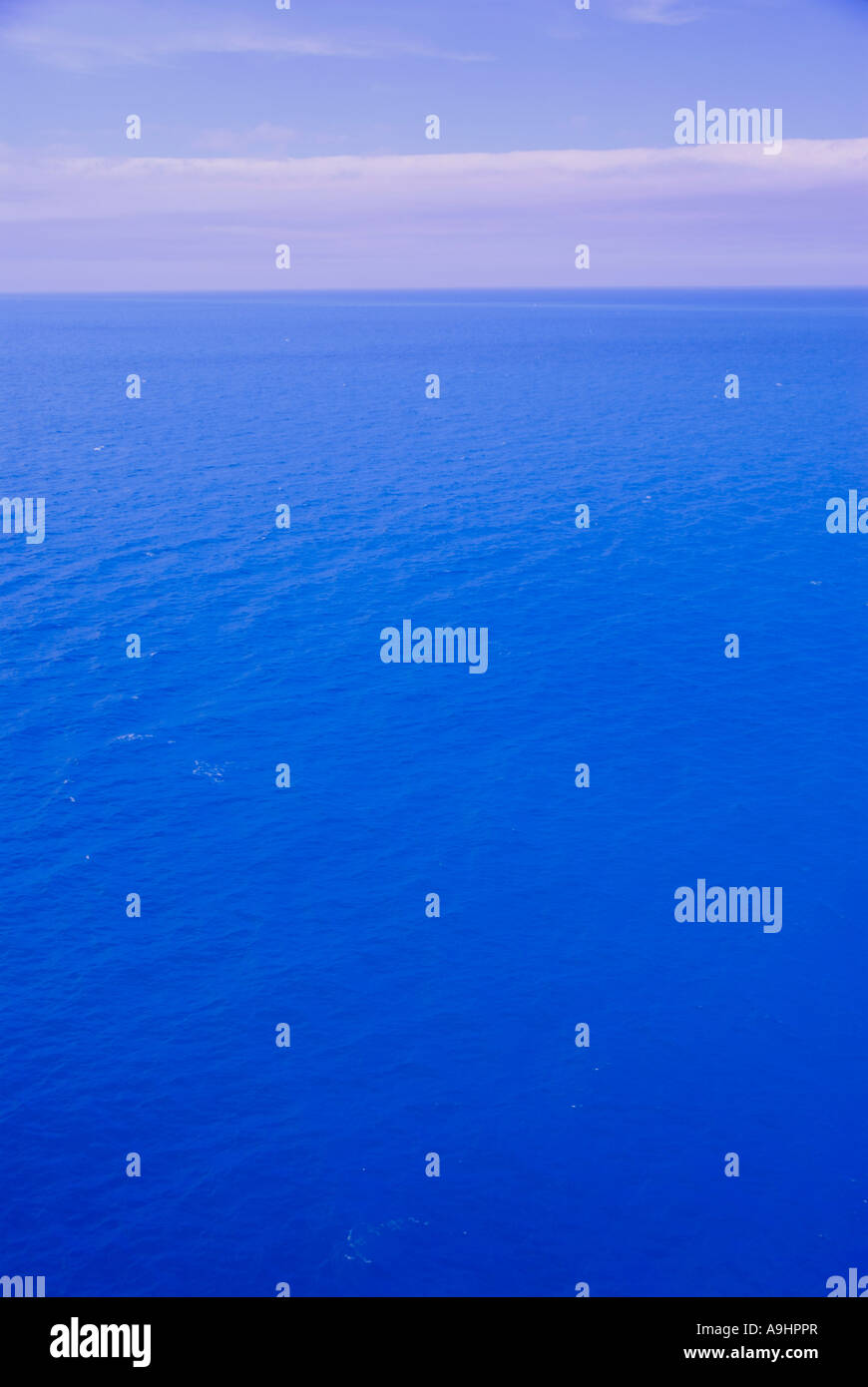 Blue ocean water calm perfect blue sky concept idea background Stock ...