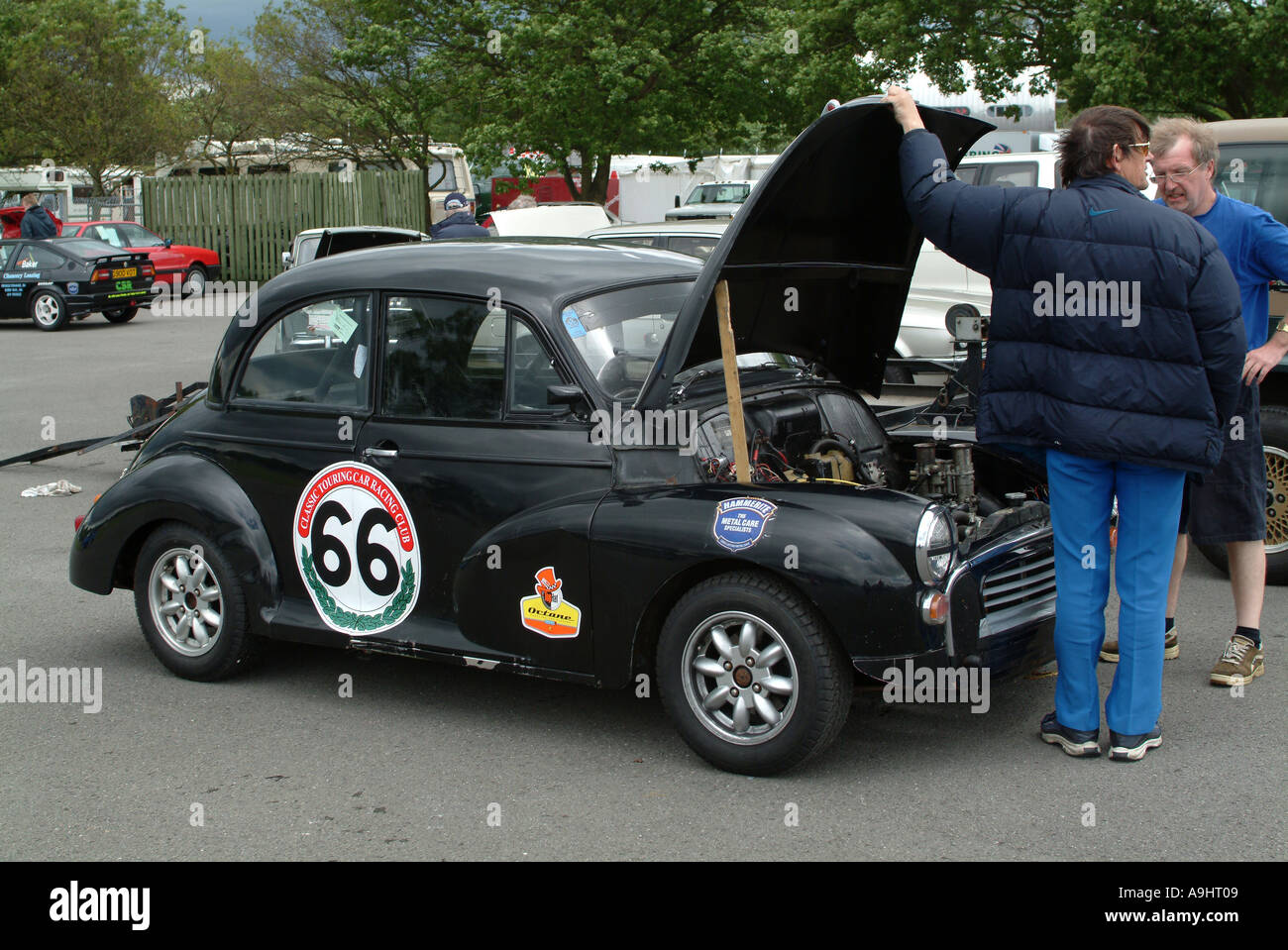 Black Morris Minor 1275 at Oulton Park Motor Racing Circuit Cheshire ...