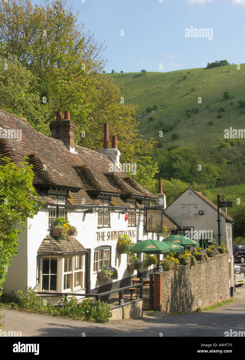 The Shepherd and Dog Fulking West Sussex England Stock Photo - Alamy