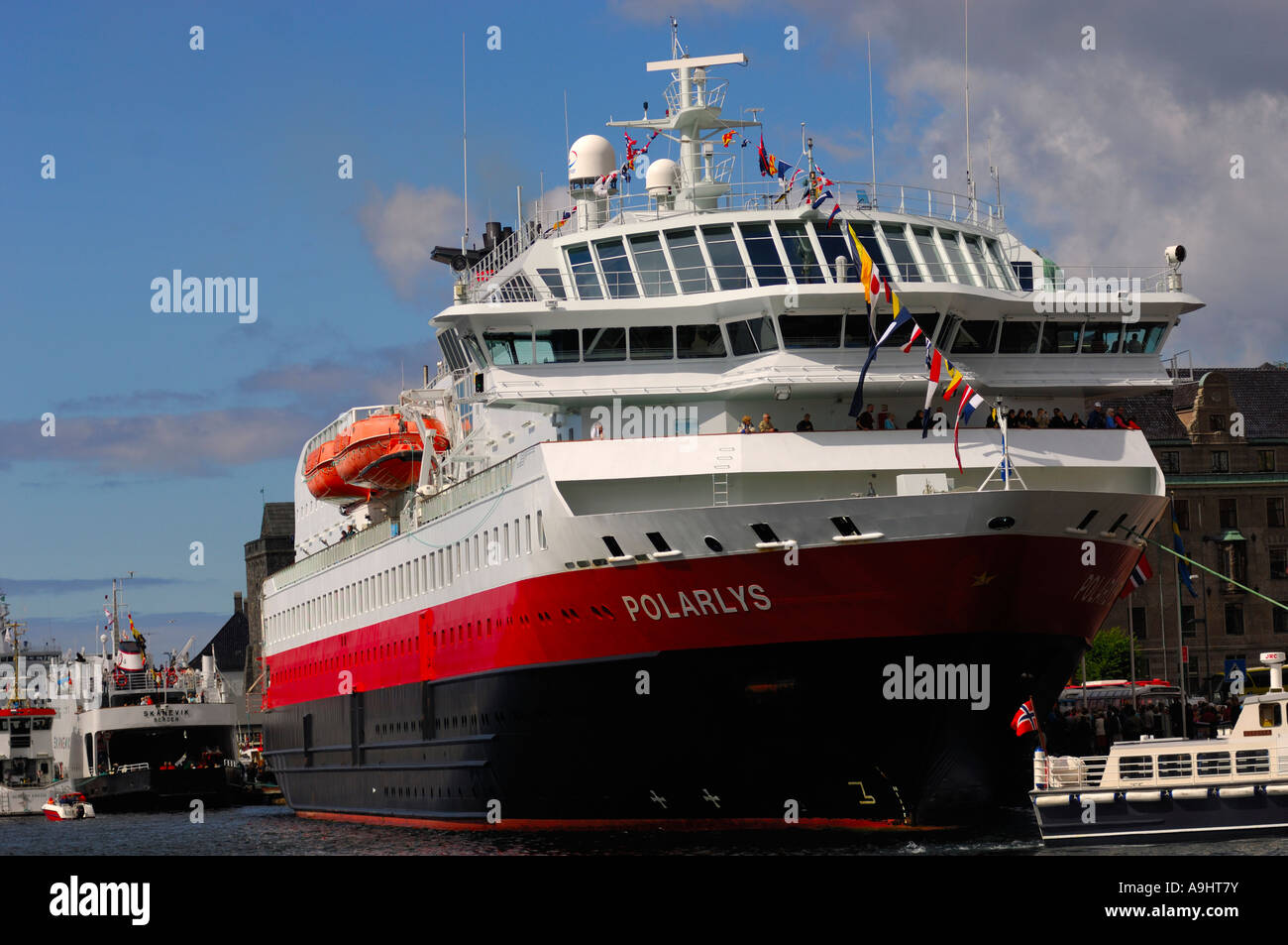 Express vessel MS Polarlys in port of Bergen, Norway Stock Photo - Alamy