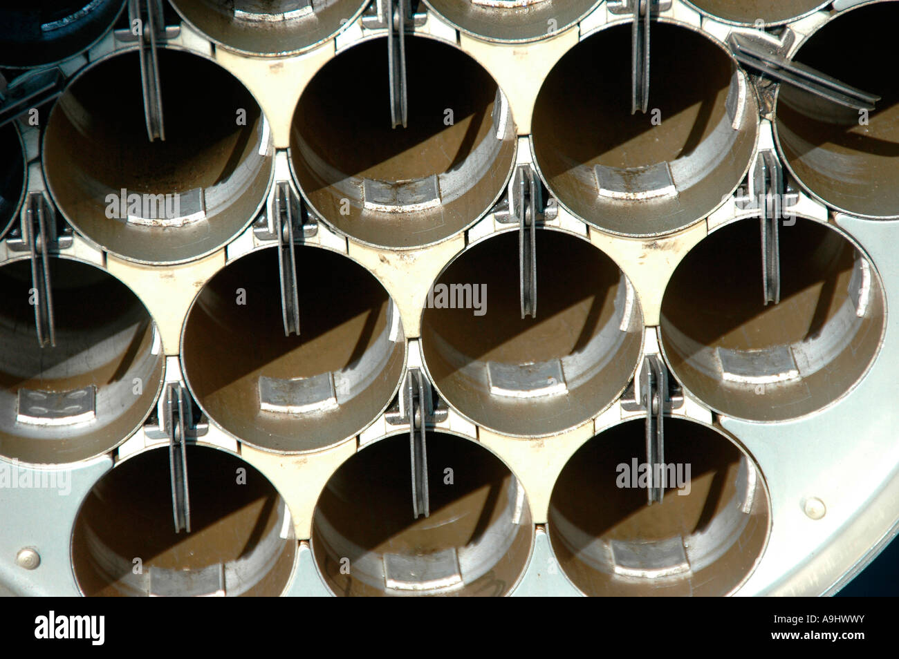 Army Cobra AH 64D Gunship Helicopter rocket launcher tubes rear end ...