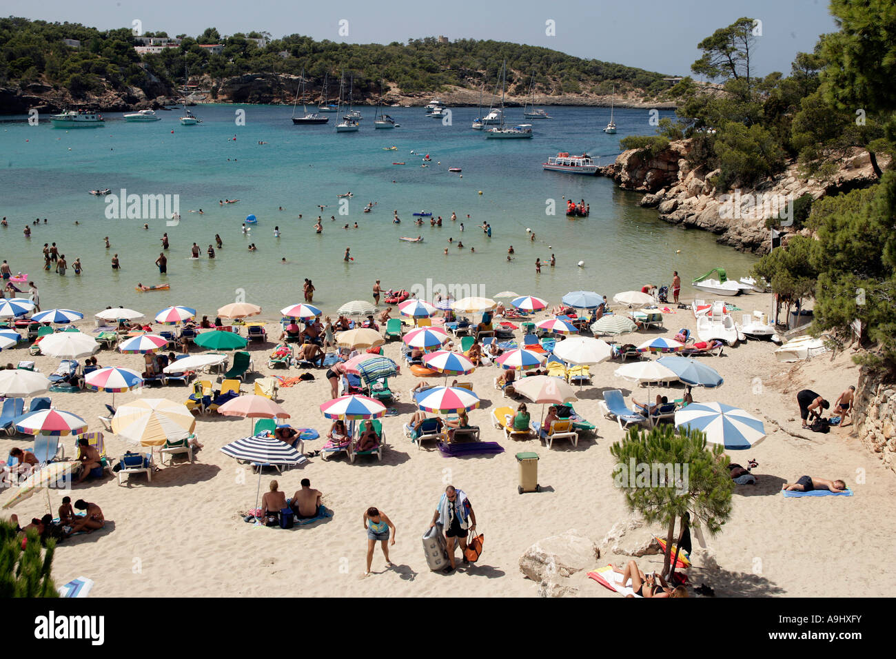 Cala Portinatx, one of the beaches on Ibiza, Spain, Europe Stock Photo ...