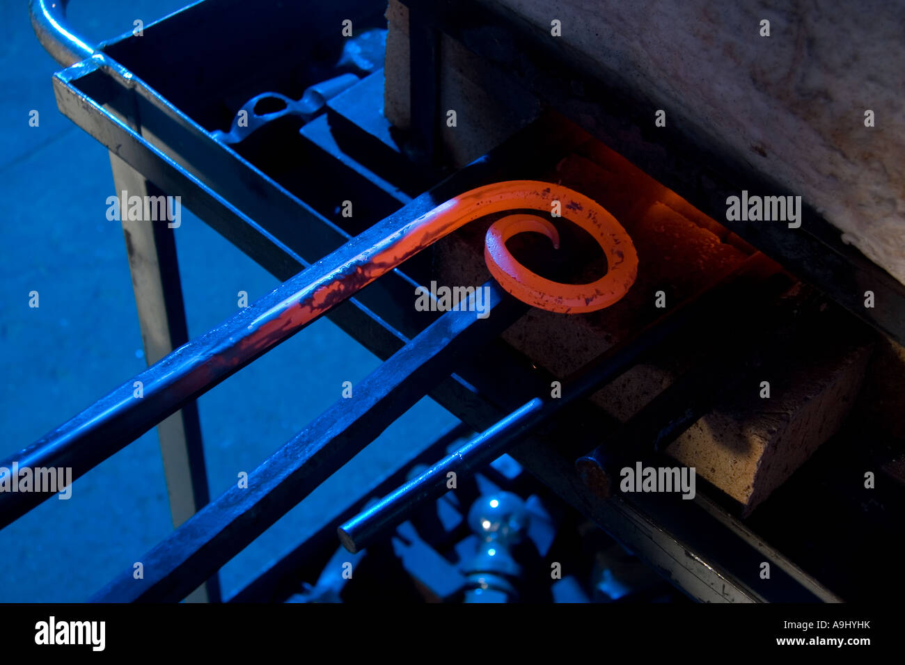 Metal Bar In Forge Stock Photo Alamy metal-bar-in-forge-stock-photo-alamy