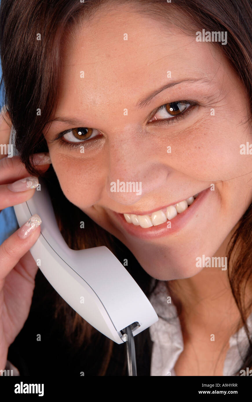 Young women have a call Stock Photo - Alamy