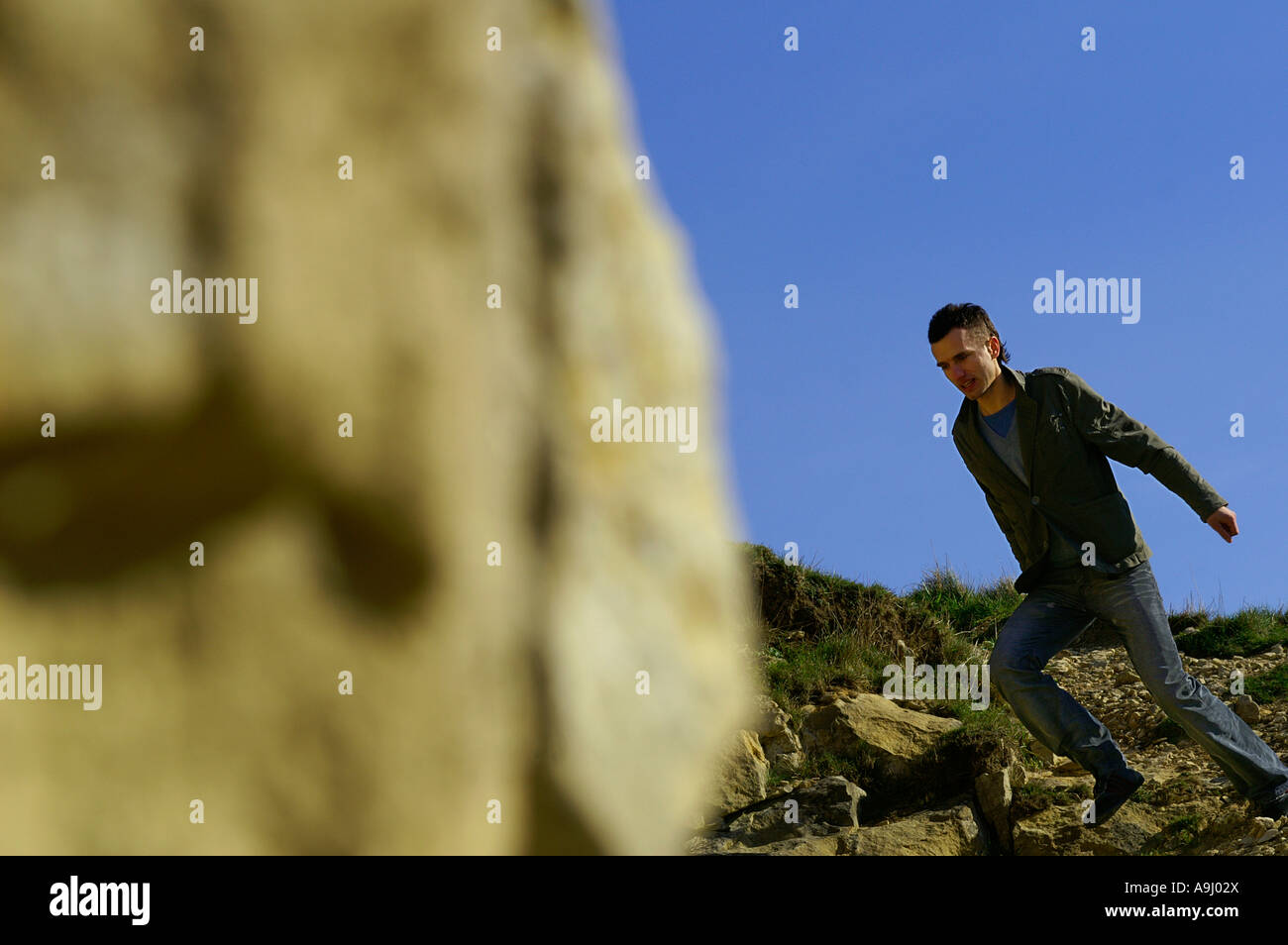Man hide hi-res stock photography and images - Alamy
